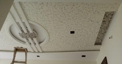 False Ceiling Multi Color Texture Design